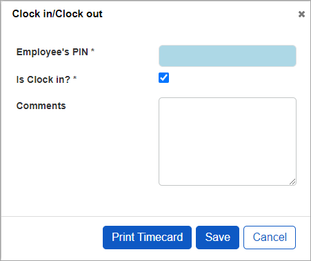 Employee Time Clock / Timecard