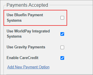 How can I set up the Bluefin payment integration for SaaSConex