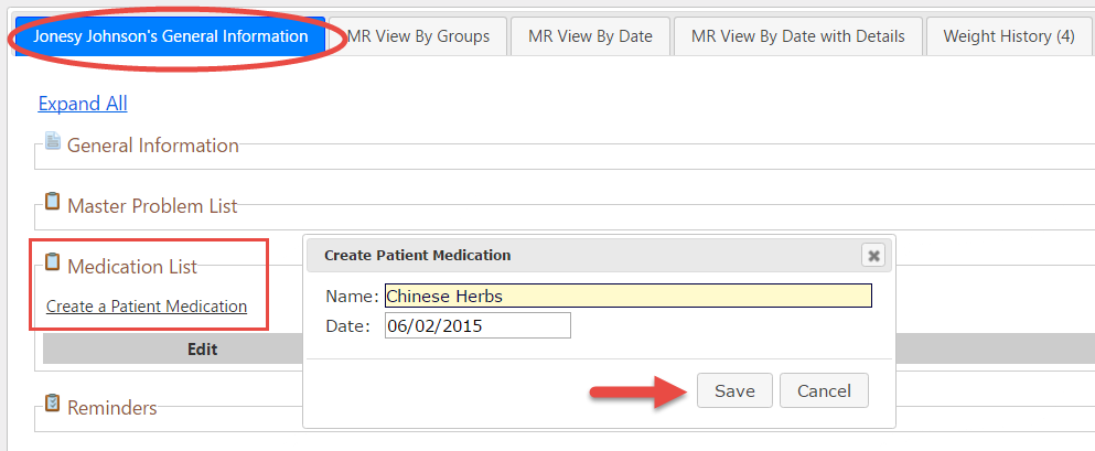 How do I add medications to the patient medication list?