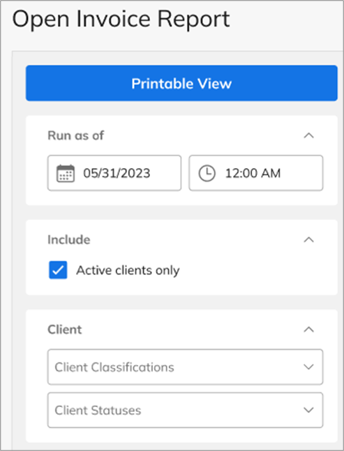 Coming Soon! Open Invoice Report