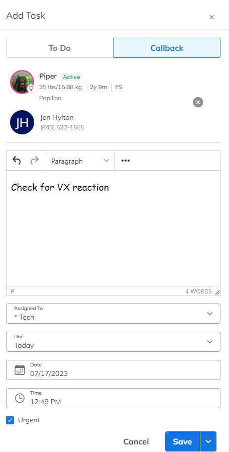 Pulse™ Tasks Dashboard