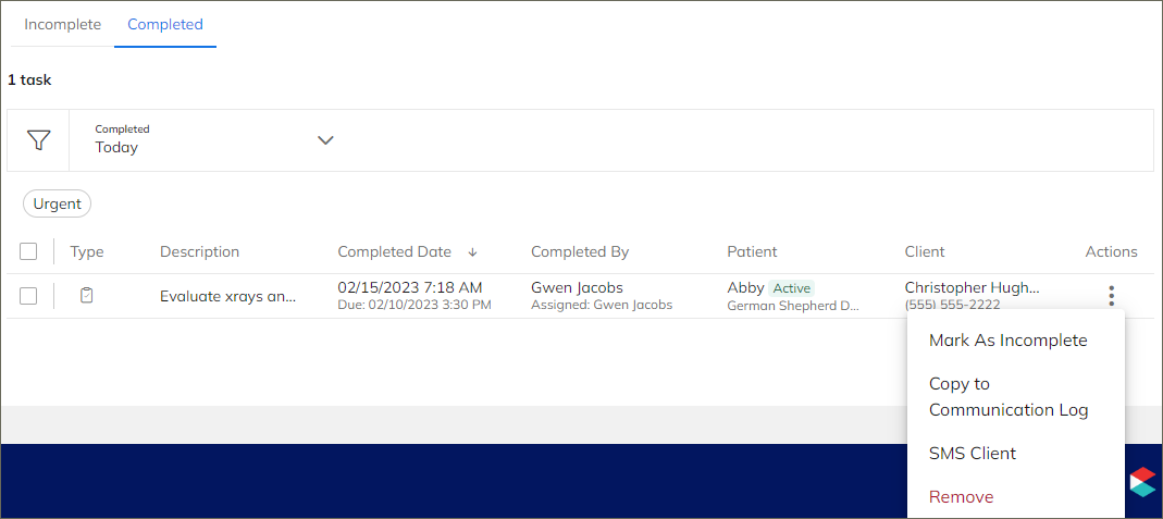 Pulse™ Tasks Dashboard