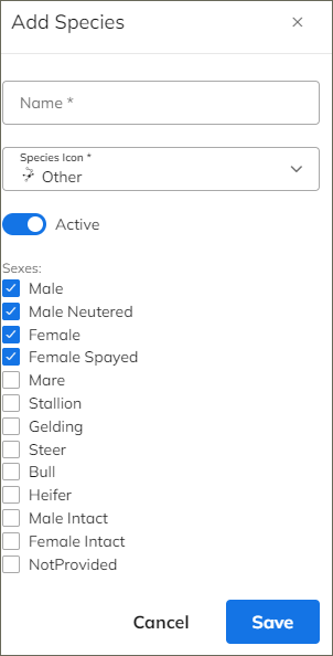 How do I add a new species or breed in Pulse?