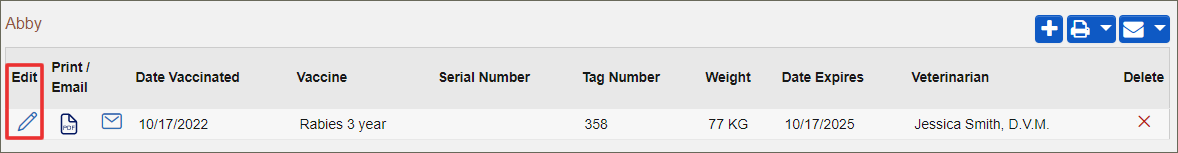 Rabies Tag Updates and Replacements in Pulse